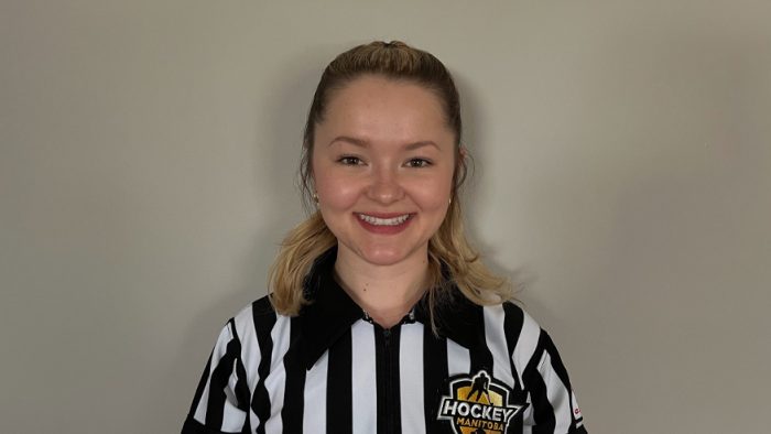 Hockey Manitoba official Cynthia Cote receives the Kenneth R. Stiles ...